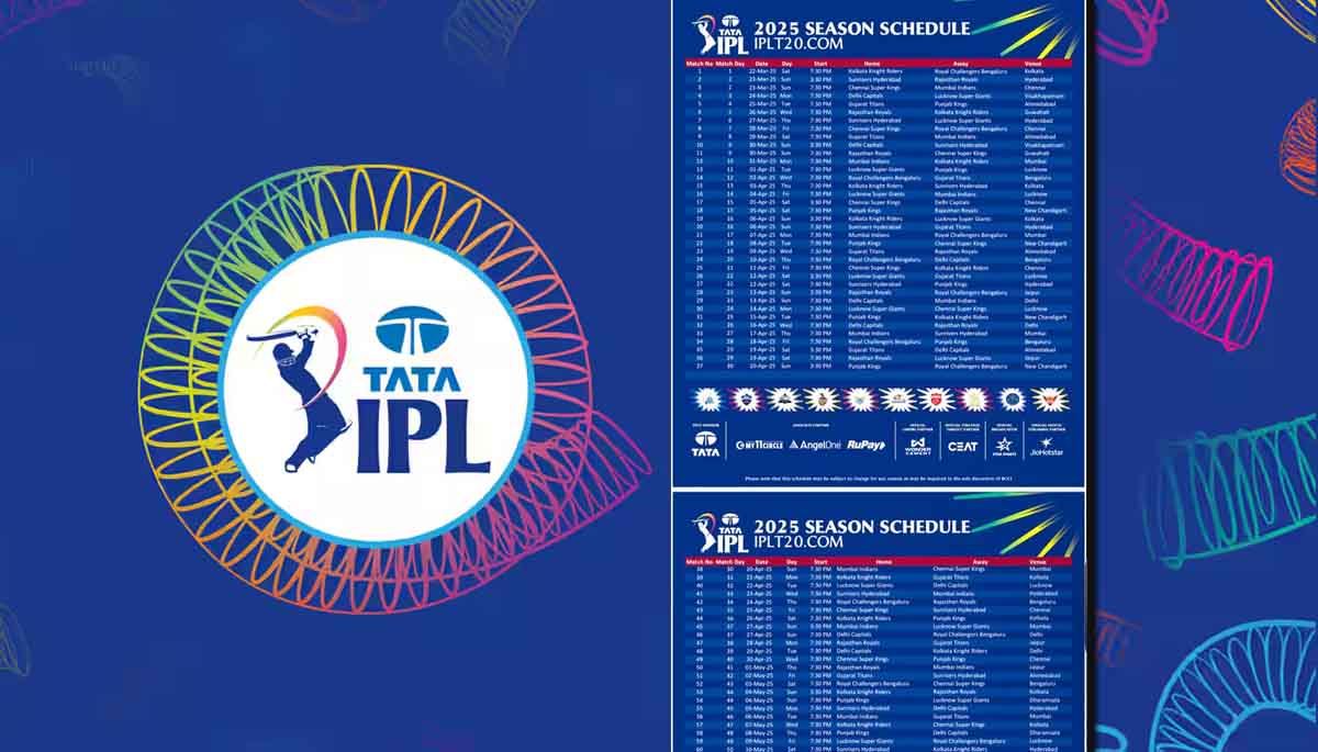 How many matches in IPL 2025 for each team at league stage?